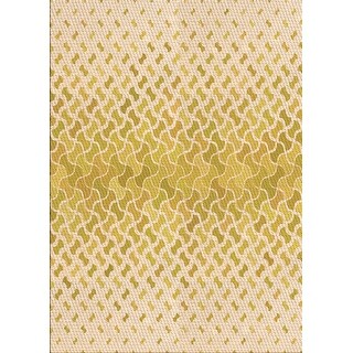 Ahgly Company Machine Washable Transitional Sun Yellow Area Rugs - Bed ...