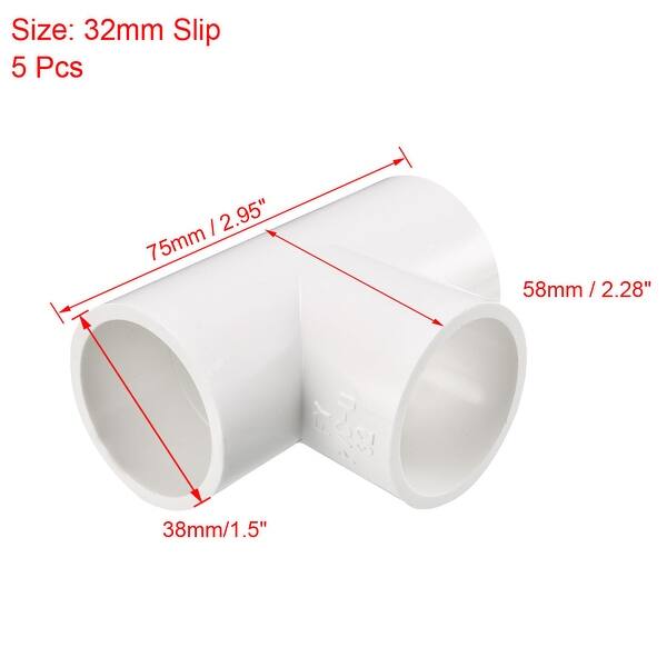Tee Pipe Fitting T-Shaped Coupling Connector 5 Pcs - Bed Bath & Beyond ...
