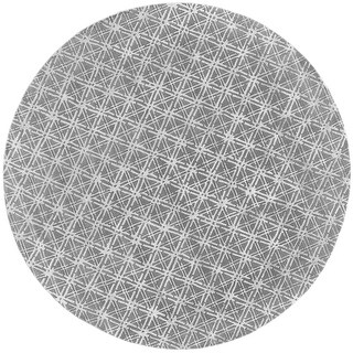 HomeRoots 10' Gray And Silver Round Wool Abstract Tufted Handmade Area ...