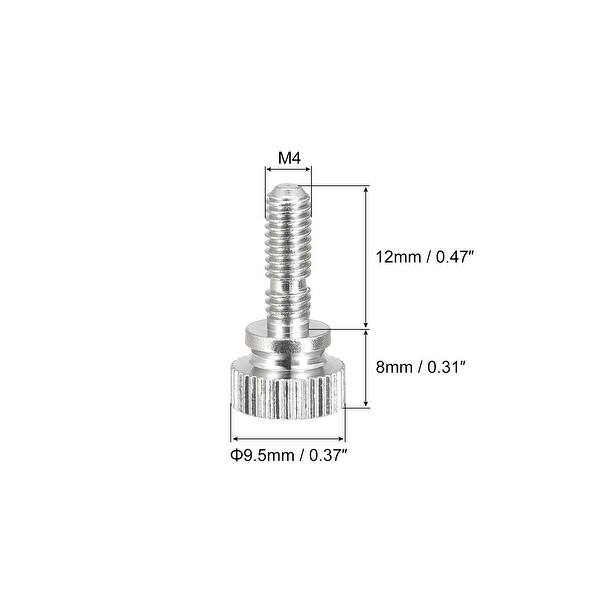 Knurled Thumb Screws, M4x12mm Slotted Thread Shoulder Bolts Grip Knobs ...