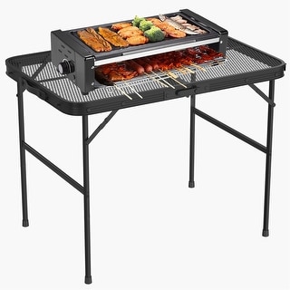 Foldable Camping BBQ Table Picnic Aluminum Alloy Grill Stand - Bed Bath ...