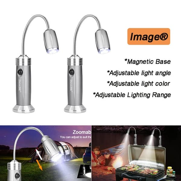 IMAGE BBQ Grill Light Portable Adjustable LED Magnetic Base Barbecue ...