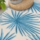 World Rug Gallery Floral Tropical Reversible Recycled Plastic Outdoor ...