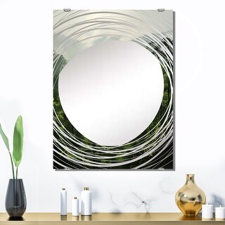Designart "Rainforest Jungle Landscape I" Jungle Mirror Green ...