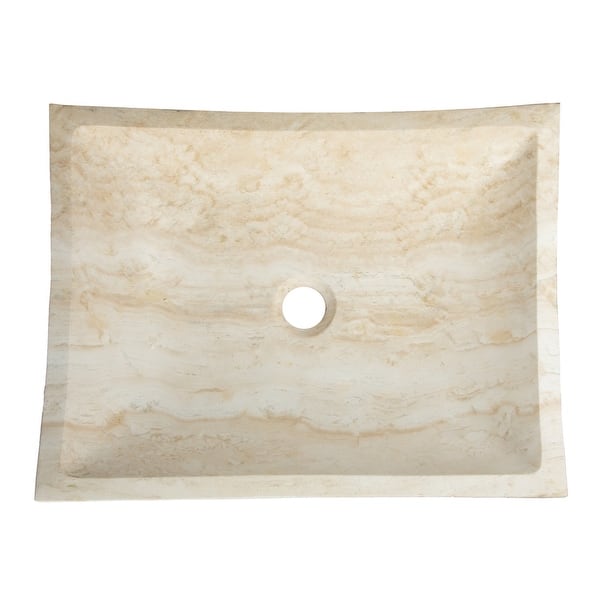 Eden Bath Deep Zen Sink - Honed White Travertine - Bed Bath & Beyond ...