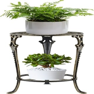 Iron Potted Plant Stand 18.8 Inch Tall (Bronze) - Bed Bath & Beyond ...