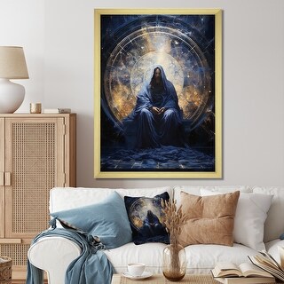 Designart "Isaiahs Insight Indigo Christianity" Christianity Framed ...