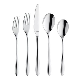 Amefa Cube 20 piece Premium Stainless Steel Flatware Set - Bed Bath ...