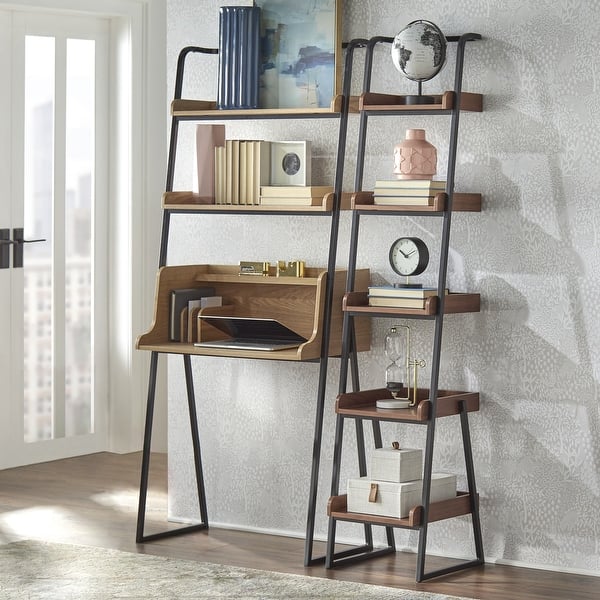 Lifestorey Estanier 2-Piece Ladder Desk and Shelf Set - Bed Bath ...