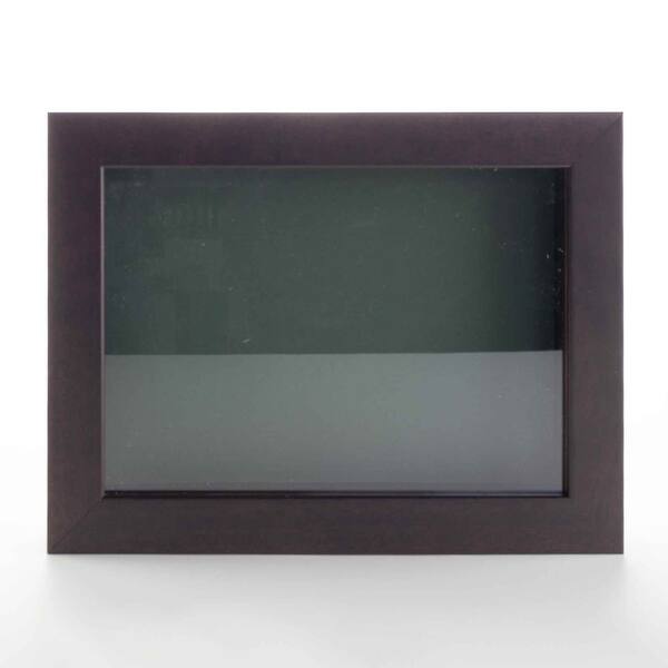 Dark Brown 20x30 Wood Shadow Box with Green Acid-Free Backing - With 5/ ...