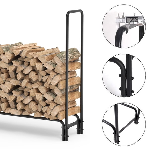 Long Firewood Log Rack Wood Log Store Heavy Duty - On Sale - Bed Bath ...