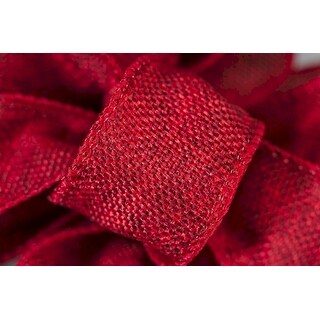 Wired Red Burlap Ribbon - Bed Bath & Beyond - 36880021