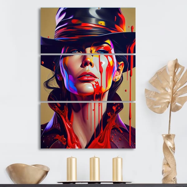 Designart "Female Criminal Mastermind VII" Woman Fantasy Canvas Art ...