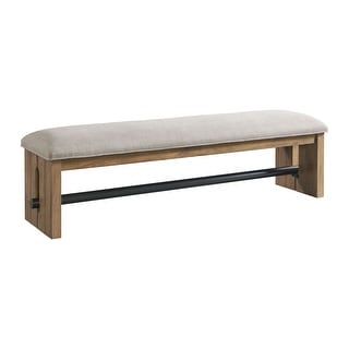 Landmark Backless Bench with 2 Legs, Weathered Oak - Bed Bath & Beyond ...