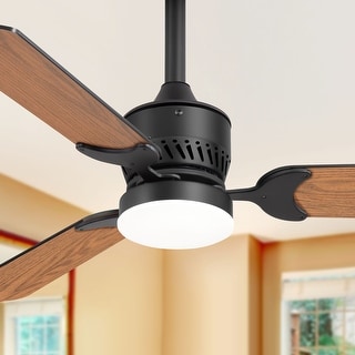 1/2 Set 42-in Integrated Ceiling Fan with LED Light and Remote(3 ...