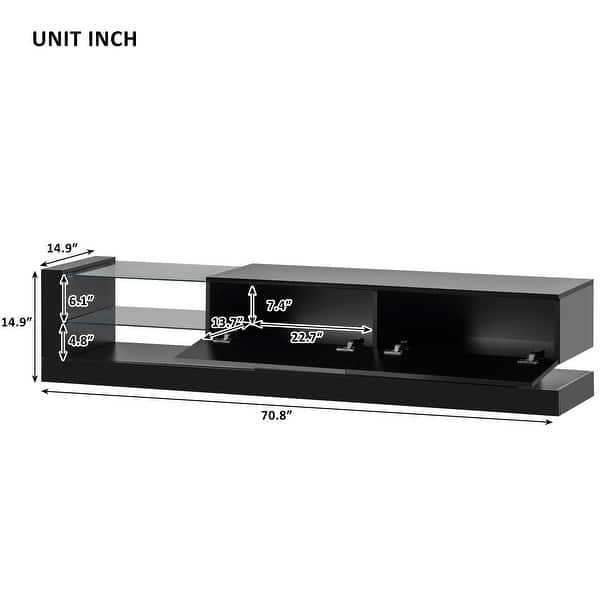 Modern TV Stand with 16-color RGB LED Strip Lights - Bed Bath & Beyond ...
