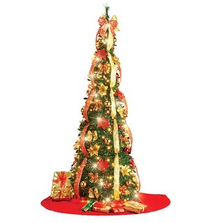 6' Lighted Pop-Up Christmas Tree with 8 Lighting Modes and Remote ...