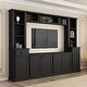 Entertainment Wall Unit Set Large Media Console for TVs Up to 75 ...