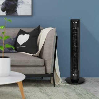 Simple Deluxe 32’’ Electric Oscillating Tower Fan with Remote Control ...