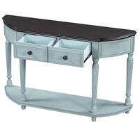 Retro Circular Curved Design Console Table - Bed Bath & Beyond - 38987510
