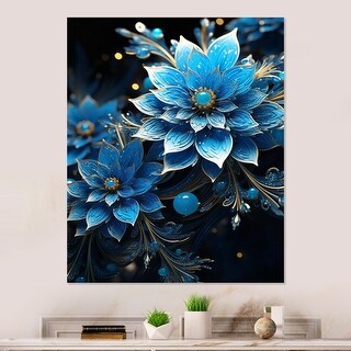 Designart "Fractals Flowers Essence I" Fractals Metal Art Print - Bed ...