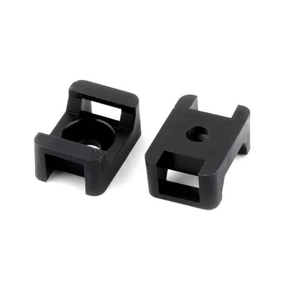 Plastic Saddle Type Cable Tie Base Mount Wire Holder Black 23 x 16 x ...