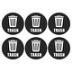 Trash Stickers Decals Bin Labels 5" Large Vinyl for Trash Can, Black ...