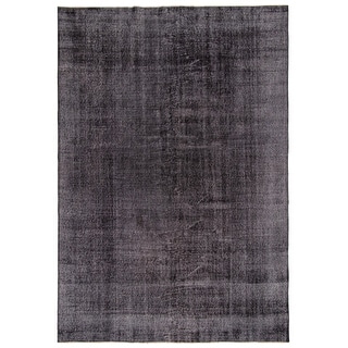ECARPETGALLERY Hand-knotted Color Transition Black Wool Rug - 6'10 x 10 ...