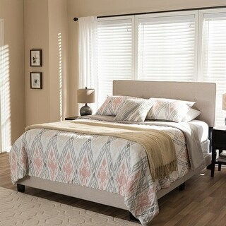 Queen Size Tufted Low Profile Bed Light Beige - Bed Bath & Beyond ...