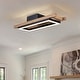 Integrated LED Rectangle Wood Semi Flush Mount Ceiling Light for ...