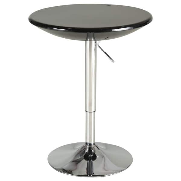 HOMCOM Round Cocktail Bar Table Metal Base Tall Bistro Pub Desk ...