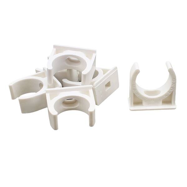 6PCS 25mm Diameter White PVC Water Tube Pipe Hose Fitting Clamps Clips ...