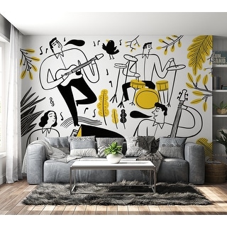 Premium Wallpaper Wall Mural - Jazz Band Fun - Bed Bath & Beyond - 40854300