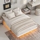 Multi-size floating beds with LED lights underneath, modern low profile ...