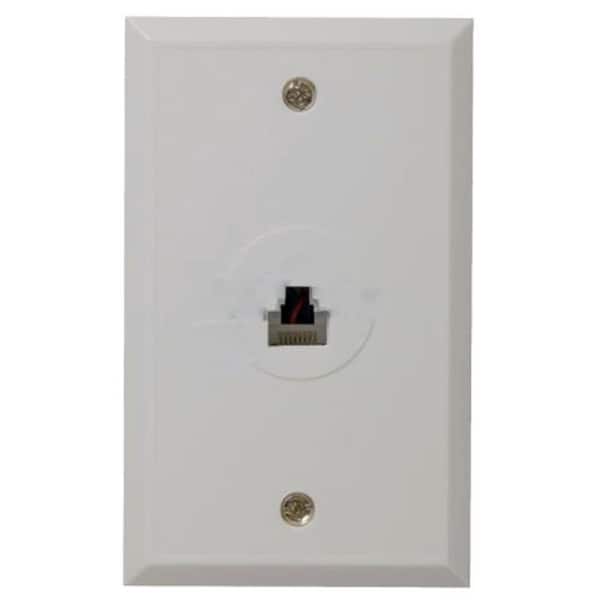 Plastic Rectangle Single RJ45 Wall Plate American Imaginations - Bed ...