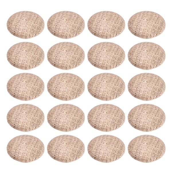 Wood Button Plugs 0.6 Inch Oak Hardwood Screw Hole Furniture Plugs 50 ...