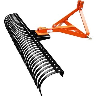 6FT Landscape Rake for Tractor, 3-Point Lawn Dethatcher Attachments ...