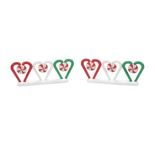Department 56 Village Accessories Christmas Candy Cane Fence Set of 2 ...