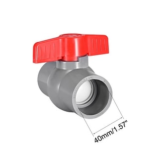 40mm PVC Ball Valve for Water Supply Pipe, Slip Connection, Grey 2Pcs ...