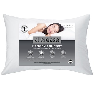 AllerEase Custom Comfort Memory Fiber Pillow - White - Bed Bath & Beyond - 22256254