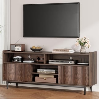 TV Stand for 70 Inch,Entertainment Center with Storage and Sliding ...