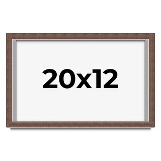 20x12 Shadow Box Frame Brown | 1.125 inches Deep Real Wood Rustic - Bed ...