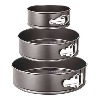 Premius 3-Piece Springform Non-Stick Baking Pan Set, Gray - Bed Bath ...