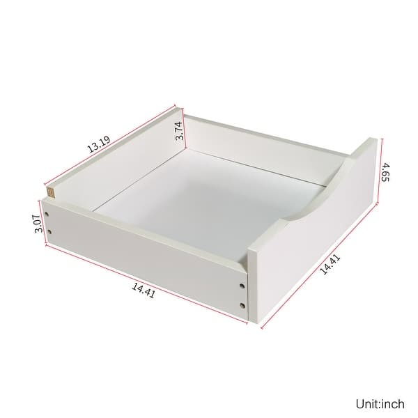 Height Adjustable End Table with Swivel Top, 2 Drawers and Open Storage ...