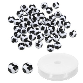 Sports Ball Beads, Acrylic Football Beads Bulk Round Sports Spacer ...