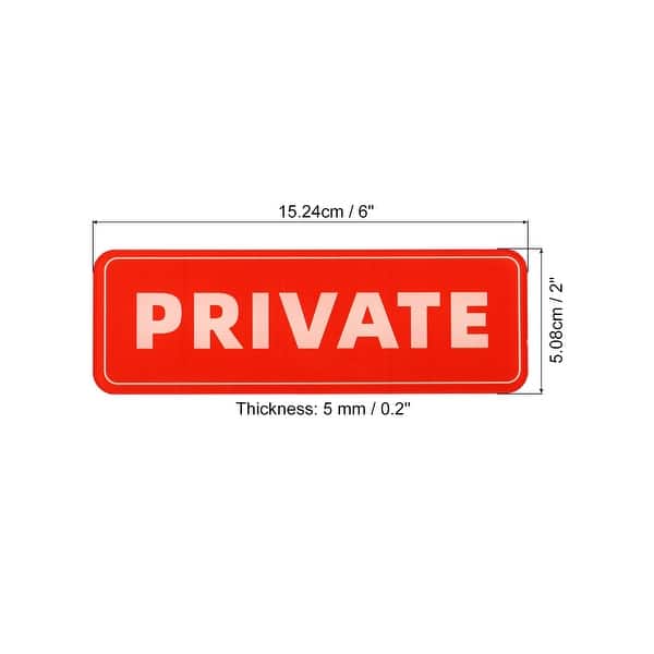 Private Signs, Acrylic Self Adhesive Door Sticker Wall Mounting Sign ...
