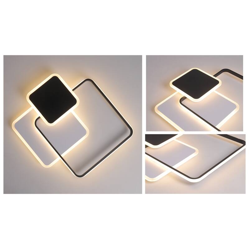 29.52" Modern Rectangle LED Flush Mount Light Fixture - Bed Bath ...