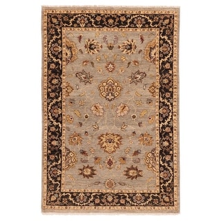 ECARPETGALLERY Hand-knotted Mirzapur Grey Wool Rug - 4'0 x 6'0 - Bed ...