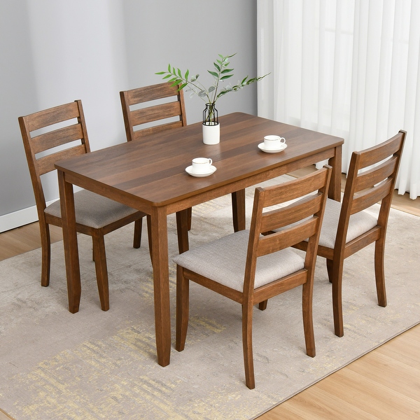 Wooden dining table set 4 seater store