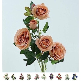 2 Single Stem 33 Inch Silk Rose Bouquets - Bed Bath & Beyond - 40487459